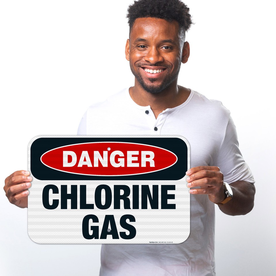 Danger Chlorine Gas Sign, OSHA Danger Sign, | eBay