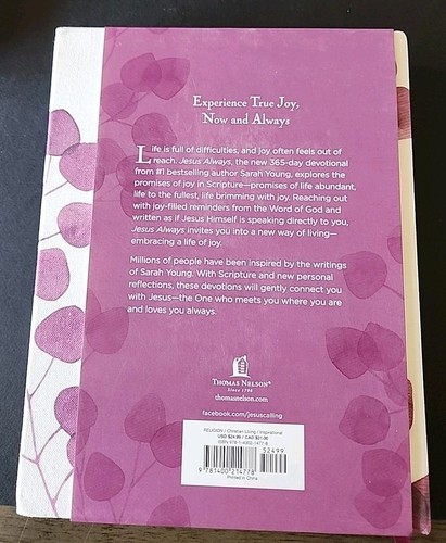 Jesus Always Daily Devotional Sarah Young Hardback | eBay