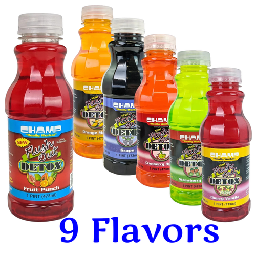 Champ Flush Out Detox Drink 1 Pint/473ml, 9 FLAVORS, CHOOSE YOUR FLAVOR ...