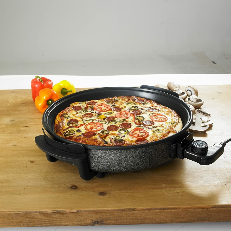 Large 40cm Multi-Function Electric Cooker Pan With Lid 1500w Non Stick ...