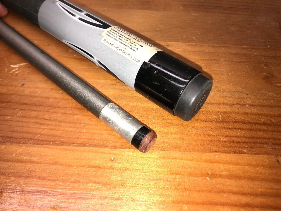Sportcraft Fiberglass Graphite Pool Cue Two-Piece | eBay
