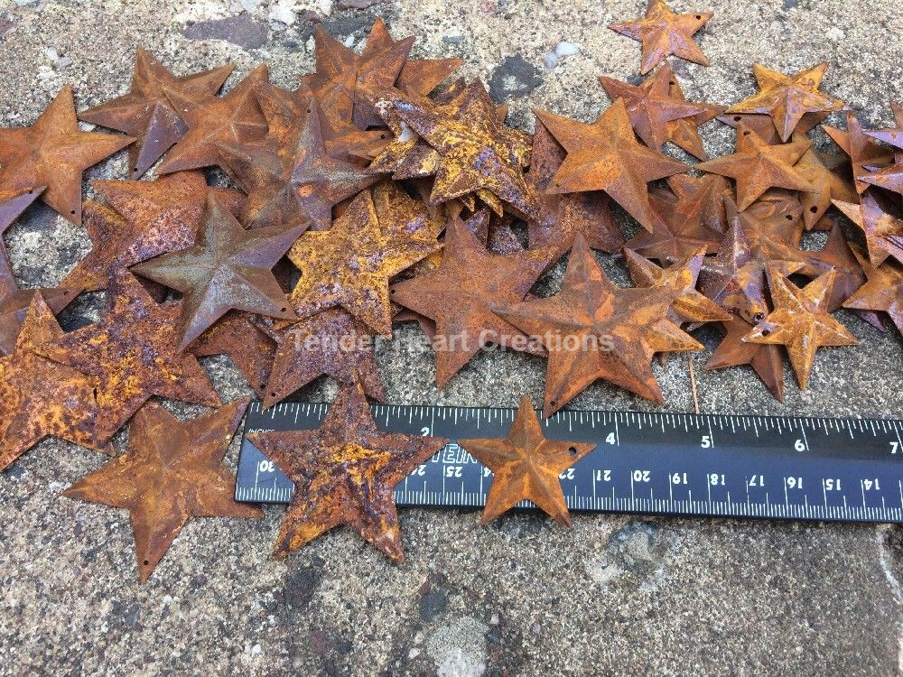 Small Rusty Metal Stars
