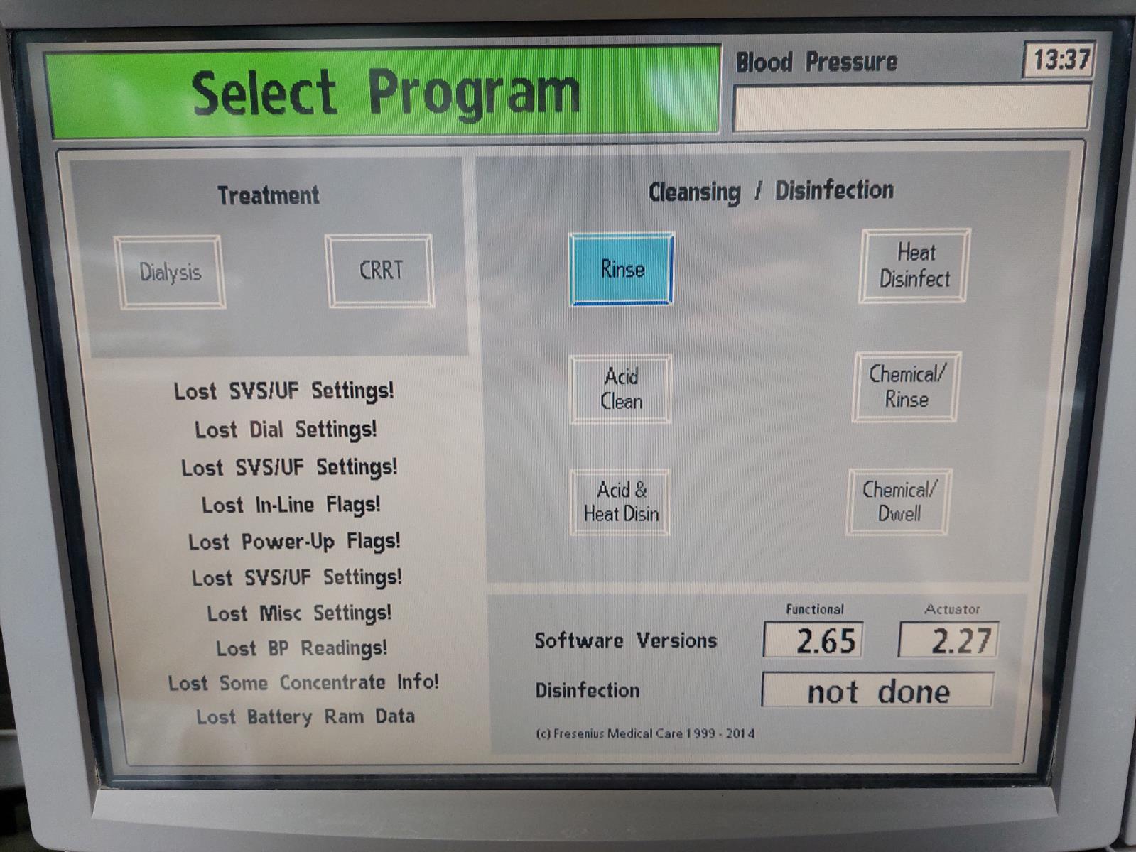 Fresenius 2008T Dialysis Machine Hemodialysis - Lot of 2 (As-Is) | eBay
