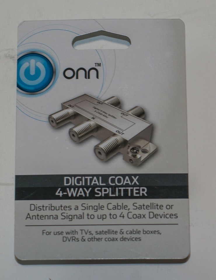 Onn Pro Digital 4-Way Splitter 5-2500 Mhz | eBay