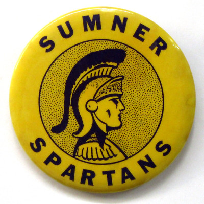 1950's SUMNER SPARTANS High School Football Washington 3" pinback ...