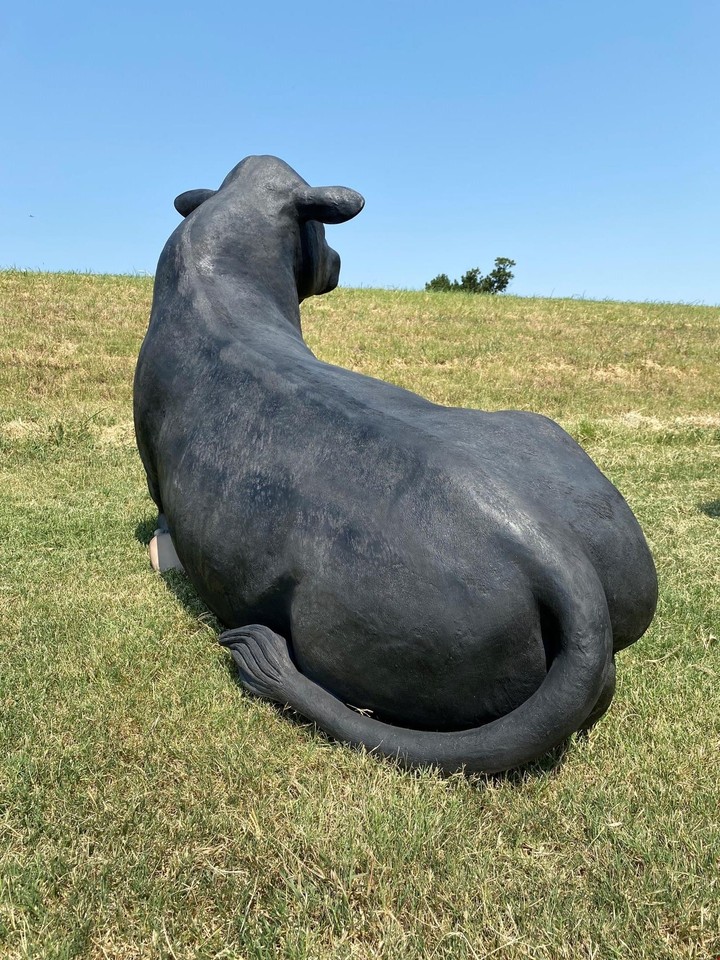 Large Bull Statue - Life Size Bull Statue - Black Angus Bull Statue ...