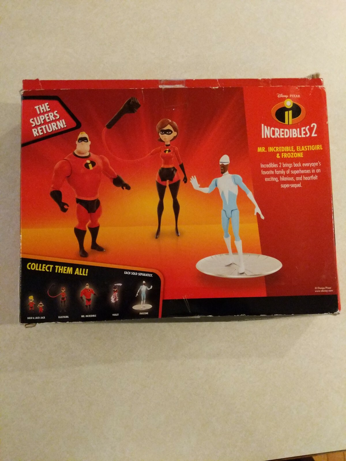 Disney Pixar - The Incredibles 2 - Mr Incredible, Elastigirl, & Frozone ...