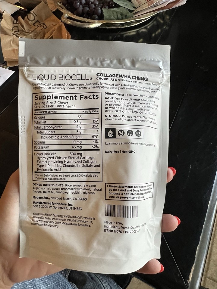 Modere Liquid Biocell Collagen Chews - Chocolate. New Bag | eBay