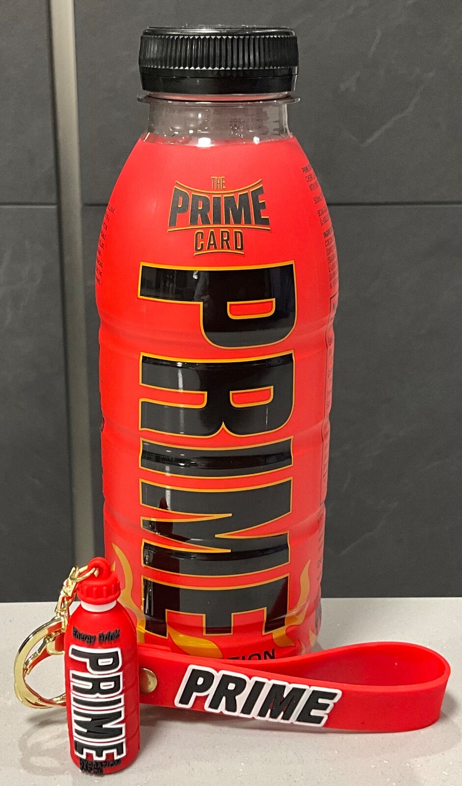 Prime Hydration Card Red & Red Prime Keyring Boxing Event October 14 UK ...