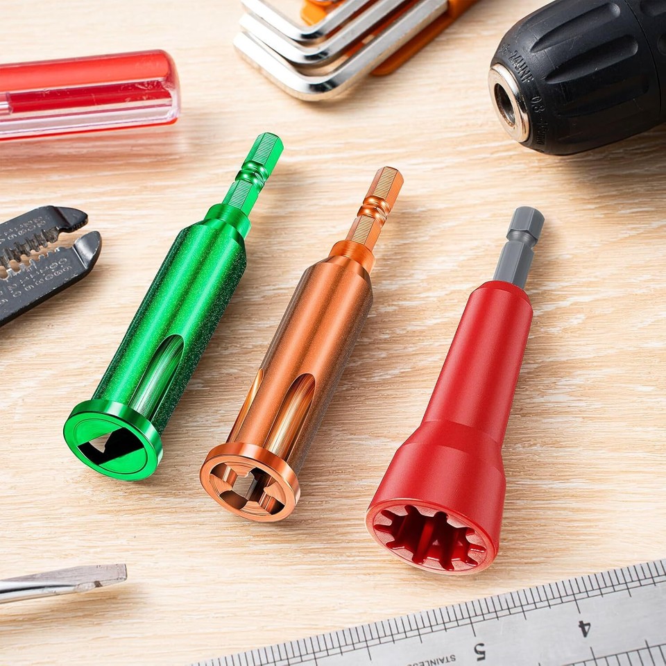 3x Wire Stripper Twister Cable Stripping Wire Cap Twisting Tool with 1/ ...