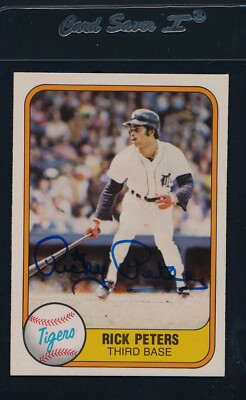 1981 Fleer #470 Rick Peters Tigers Signed Auto *26126 | eBay