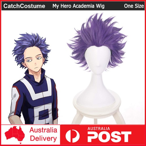 My Hero Academia Shinso Hitoshi Purple Short Hair Halloween Cosplay ...