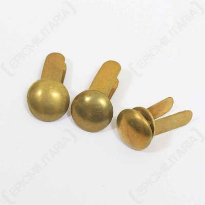 SET OF 3 HELMET SPLIT PIN RIVETS - BRASS - Repro German Stahlhelms WW2 ...