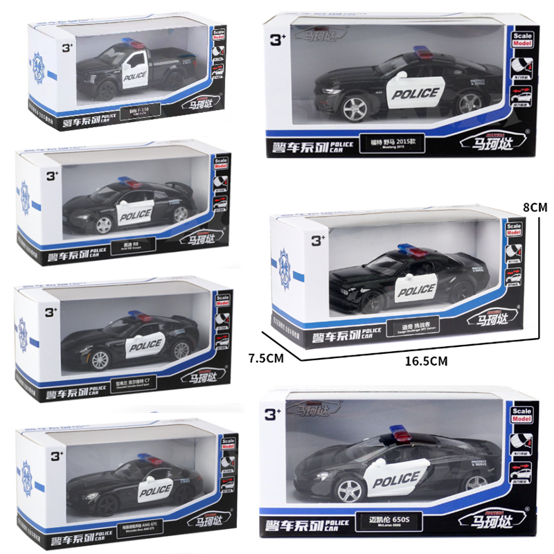 1:36 Police Series Audi Q8 SUV Car Vehicles Model Collection Diecast ...