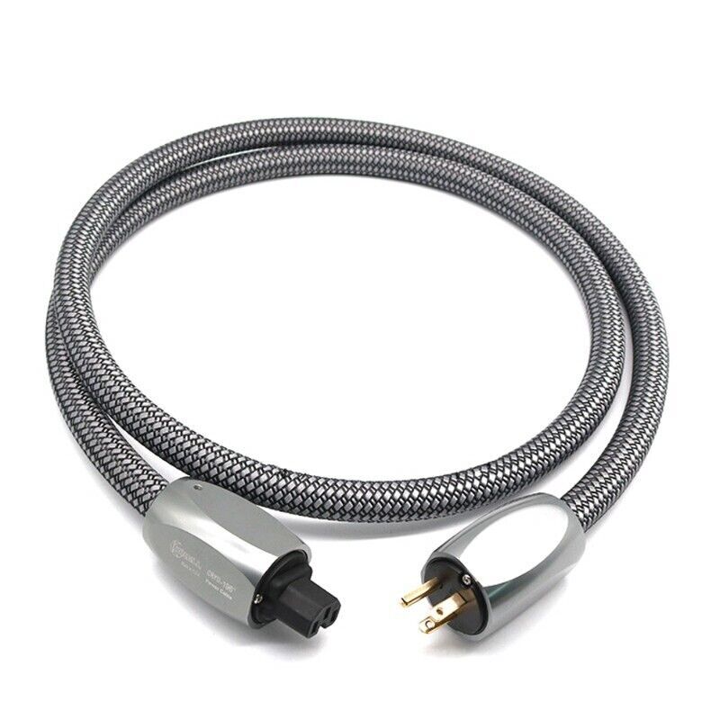 Audiophile Hi-Fi Audio Amplifier Power Cable US/EU Plug IEC Connector ...