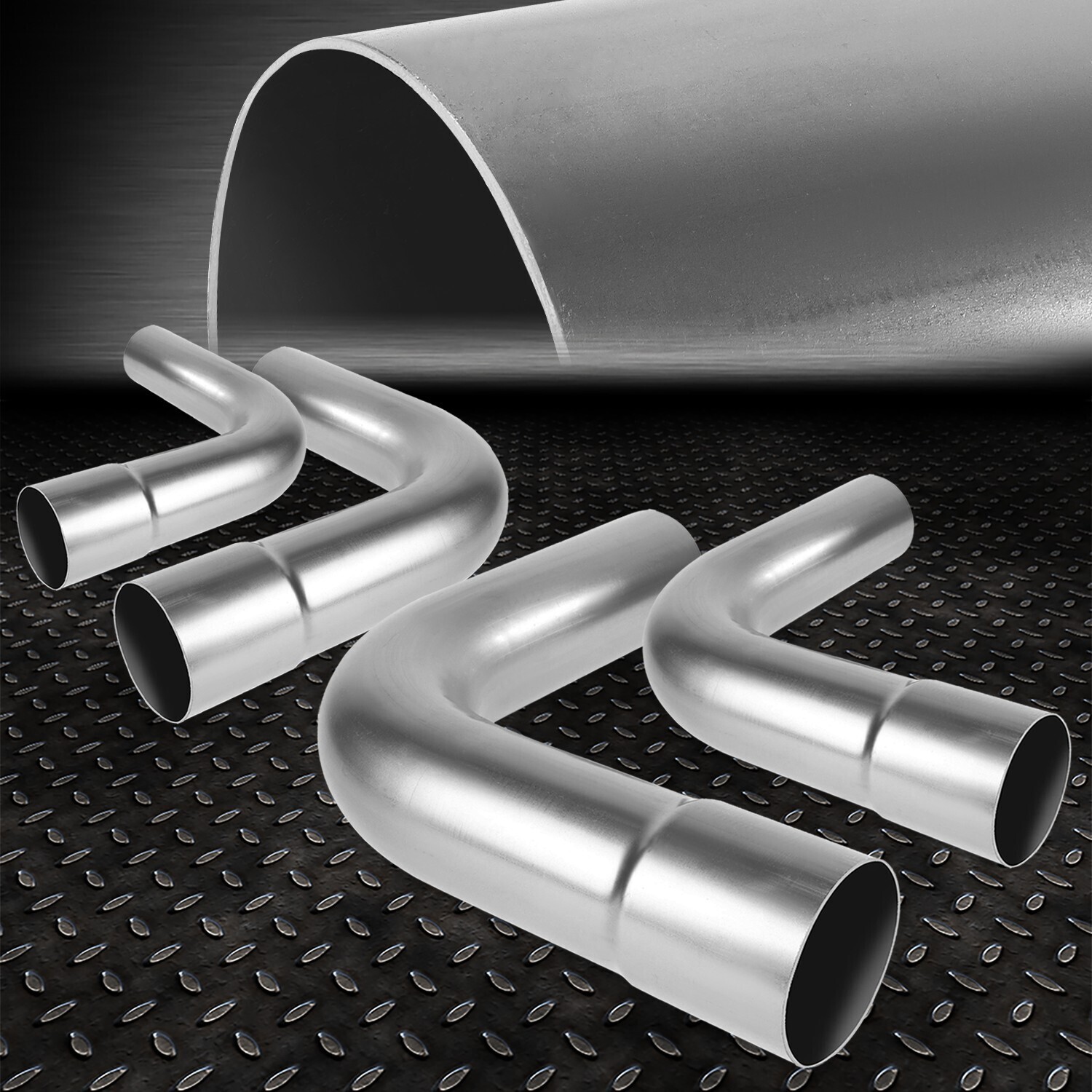 [4Pcs] 3" Inch OD DIY Custom 90 Degree Mild Steel Mandrel Bend Exhaust ...