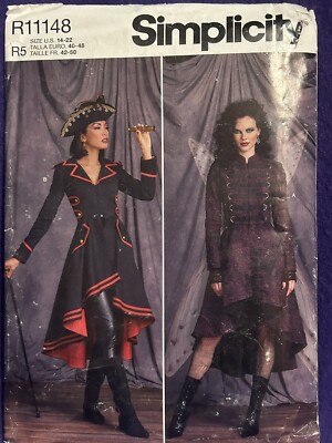 Simplicity R11148 Sewing Pattern For Women’s Pirate Coat Dress Costume ...