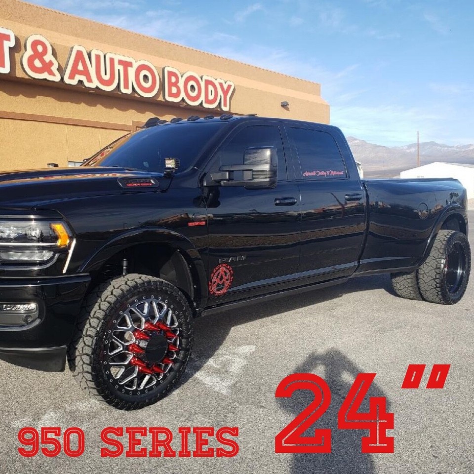 Set of 6 custom cut forged 22" dually wheels | eBay