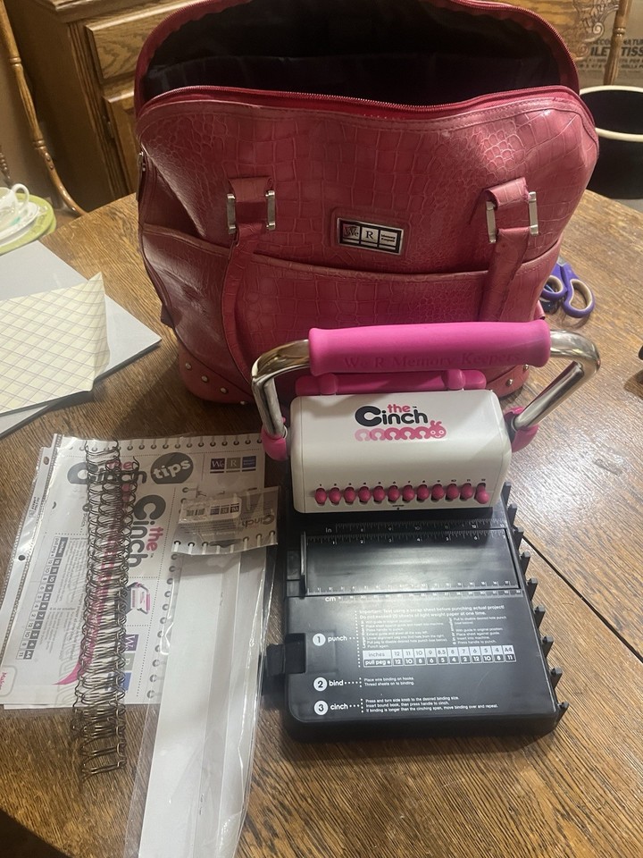 We R Memory Keepers The Cinch Book Binding Machine Pink And Bag 2049 | eBay
