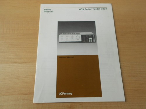 JC Penney MCS Series Model 3224 Stereo Receiver Owner Operator Manual ...
