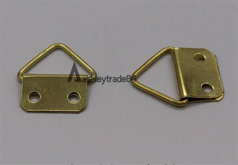 50pcs Golden Triangle Hanging D-Ring Picture Frame Painting Mirror ...