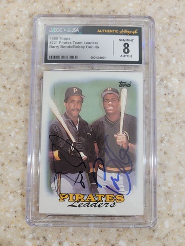 Barry Bonds Bobby Bonilla 1988 Topps #231 Dual Autographed Signed CGC ...