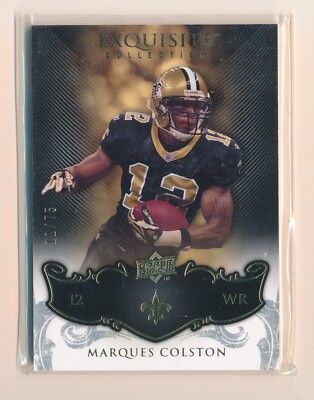 MARQUES COLSTON 2008 EXQUISITE COLLECTION #63 #/75 *NEW ORLEANS SAINTS ...