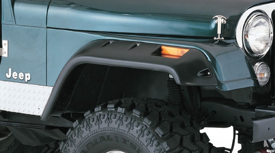 Bushwacker Front Rear Cut-Out Matte Black Fender Flares for 56-86 Jeep ...