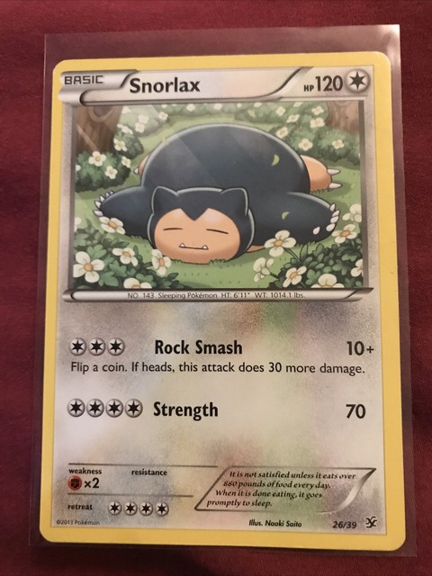 Pokémon TCG Snorlax XY Kalos Starter Sets 26/39 for sale online | eBay