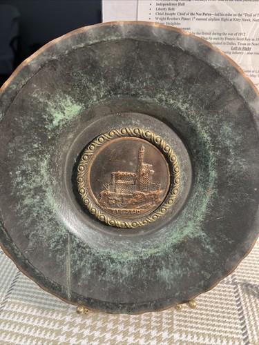 Vintage Embossed Judaica Jerusalem Israel Copper Wall Plate 8 1/2 ...