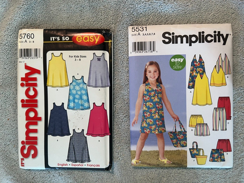 2 Simplicity Patterns ~ 5760 & 5531 ~ Size 3-8 ~ ~ ~ ~ ~ Listing MP 59 ...