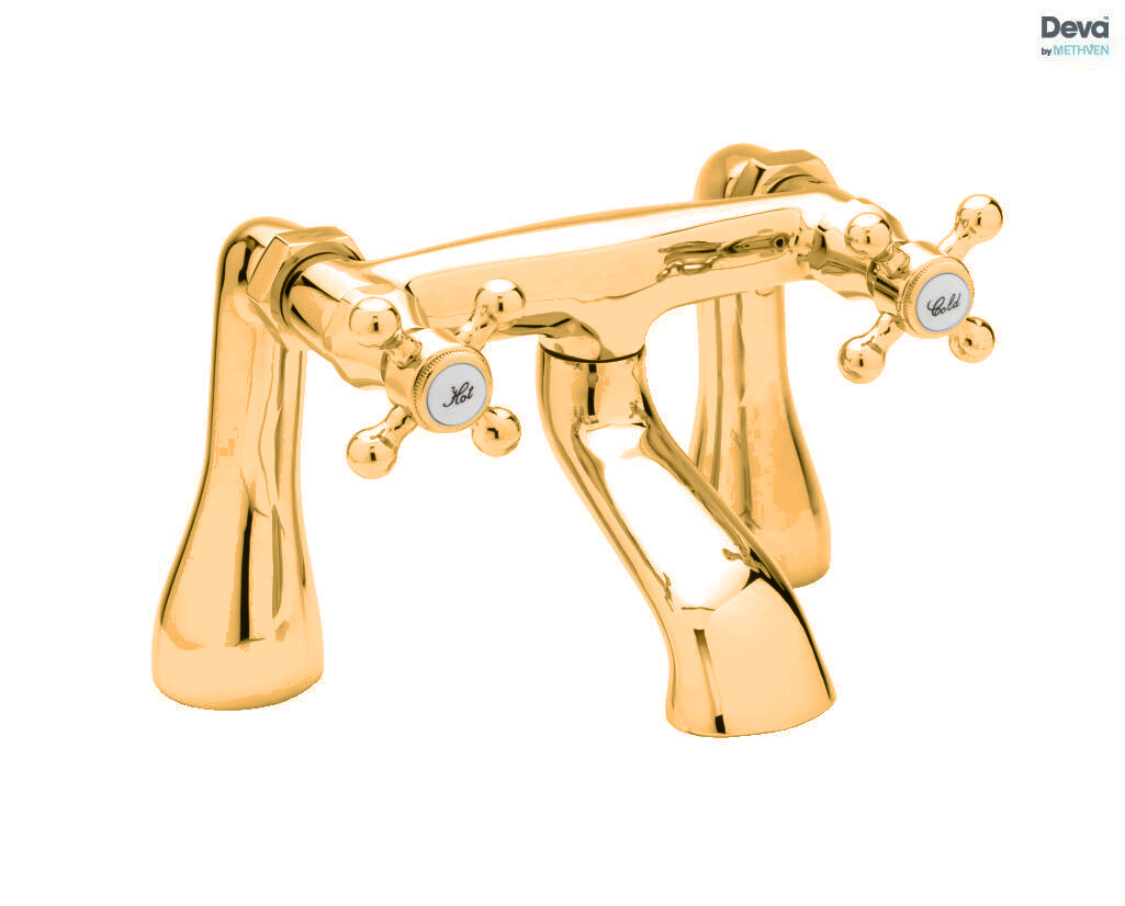 Deva Tudor Gold Bathroom Basin Bath Mixer Traditional Mono Taps | eBay UK