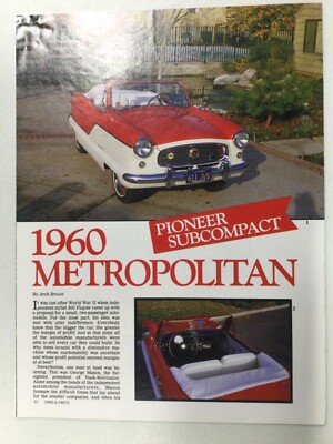 MMMArt10 Article 1960 Metropolitan Convertible Pioneer Subcompact July ...