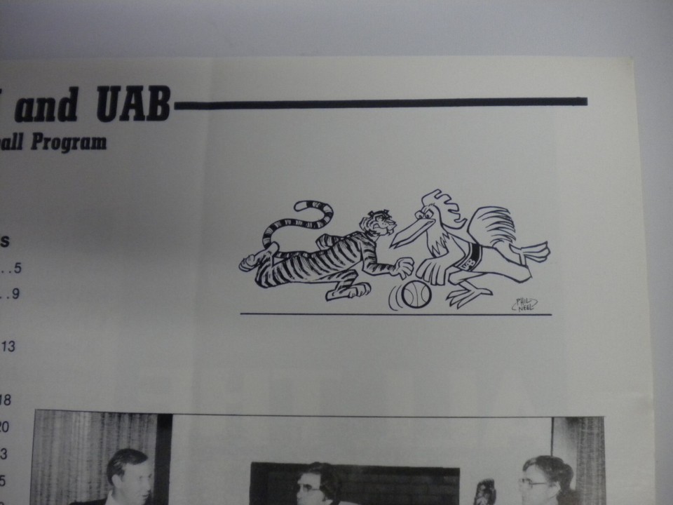 Rare Vintage 1982 Auburn Tigers vs UAB Basketball Program Beauregard ...