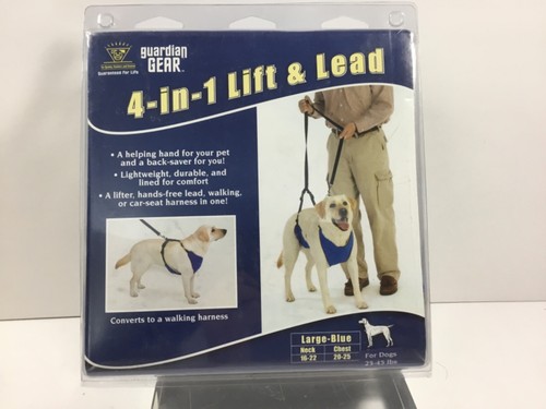 Guardian Gear Dog 4-In-1 Lift & Lead / Walking Harness Blue Size Larg ...