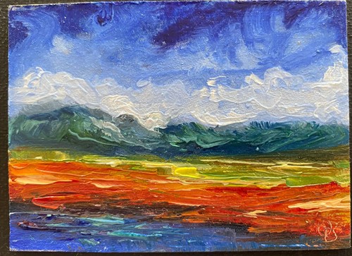 ACEO Original OIL PAINTING LANDSCAPE -ABSTRACT Olga Diduh. | eBay