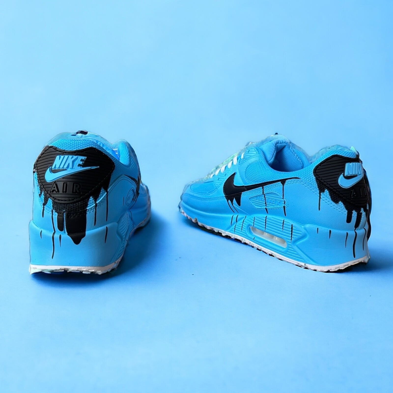 Custom Nike Air Max 90 Sneakers / Handmade Painted / Dripped Shoes ...