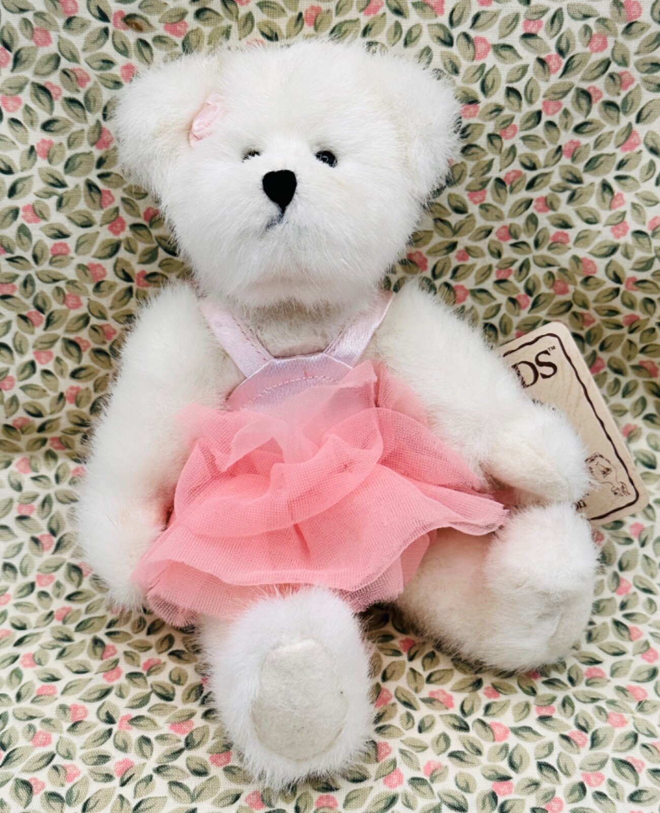 Boyds Bears 8.5" Plush Jointed White Ballerina Teddy Ashley K ...