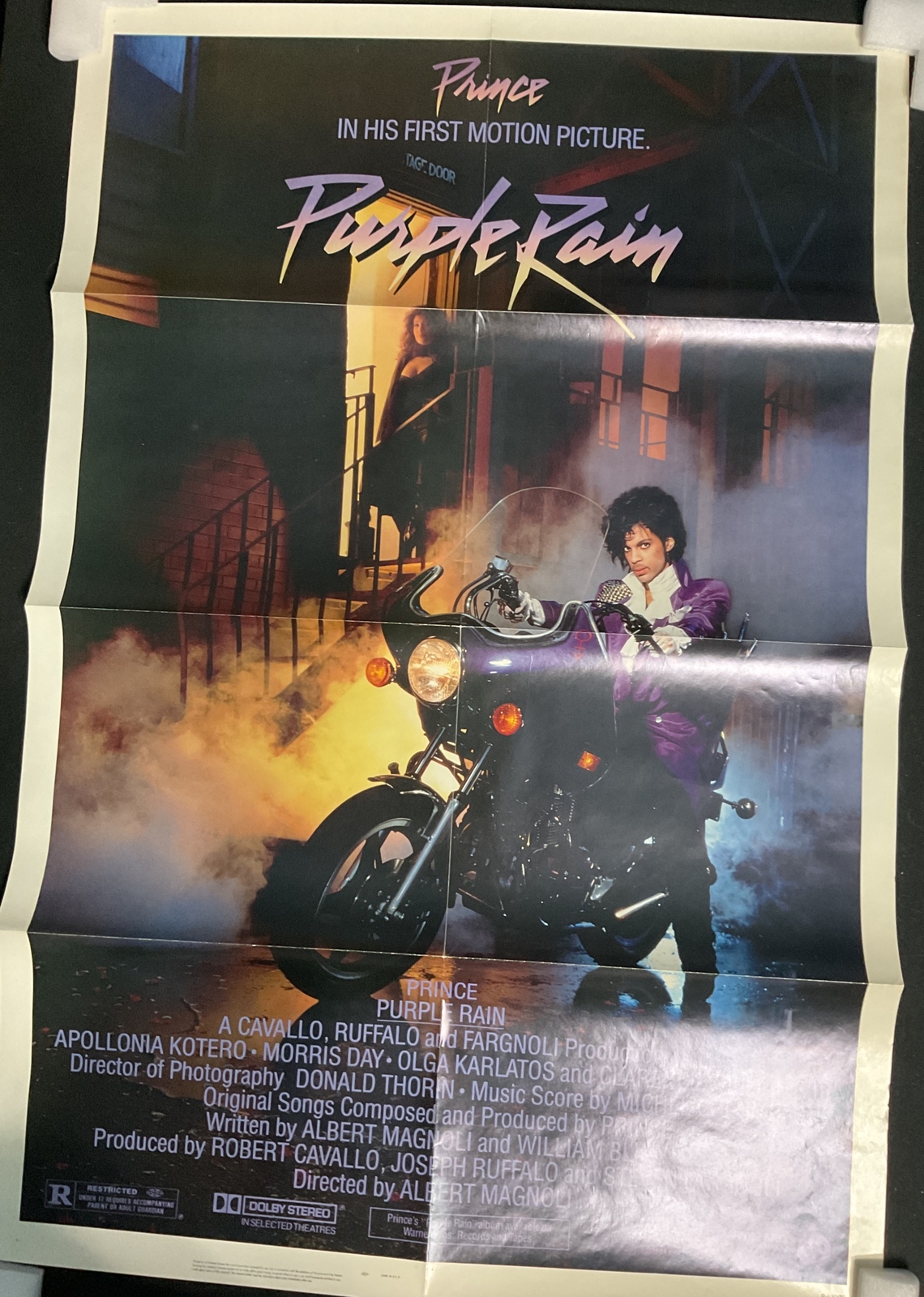 Purple Rain Original Movie Poster 27x41 - 840090 - Folded - Authentic ...