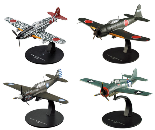 Set 4 Fighter Aircrafts WW2 - 1:72 Military Combat plane bombers ...