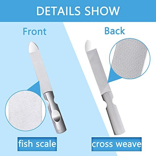 Stainless Steel Nail File Heavy Duty Double Sided Manicure Filer For ...
