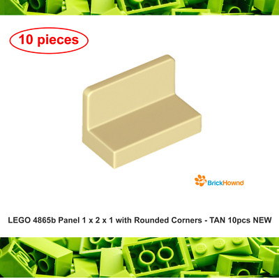 LEGO 4865b Panel 1 x 2 x 1 with Rounded Corners - TAN 10pcs NEW | eBay ...