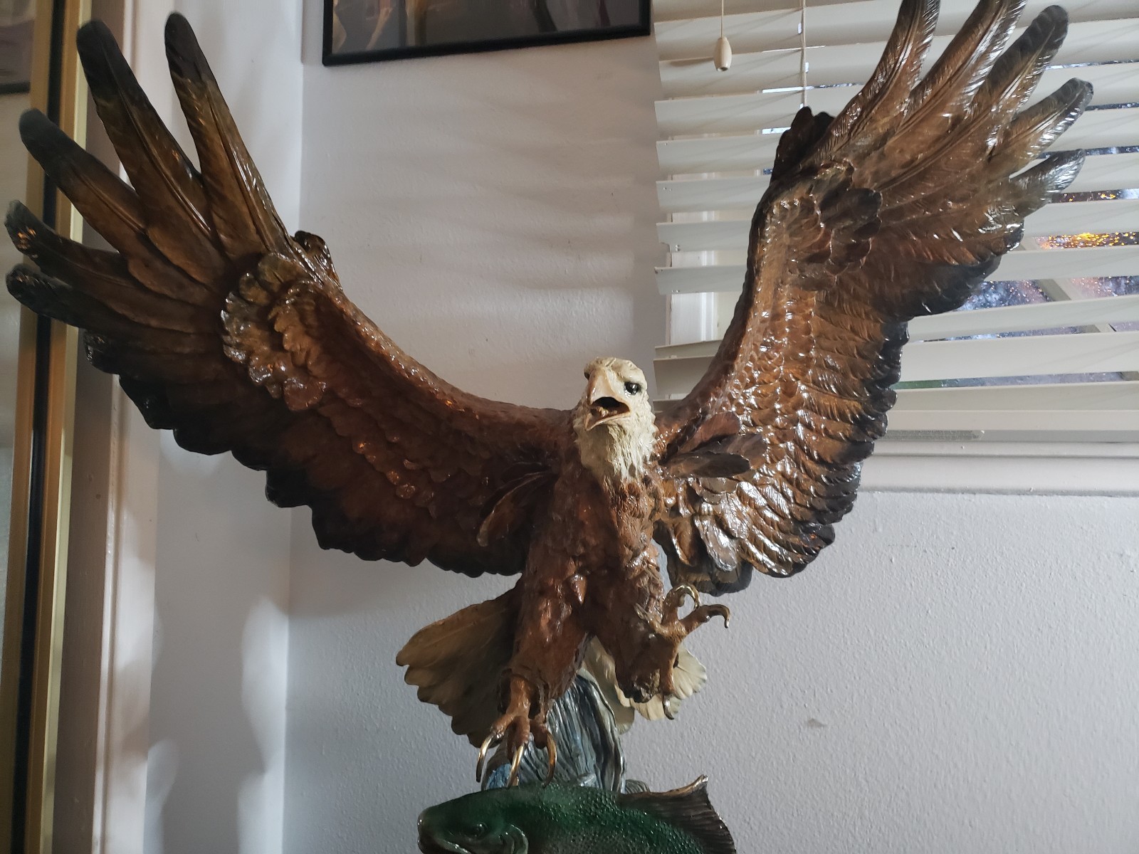 ED CHOPE The Fisherman ll Eagle Polychrome Edition Original Bronze ...