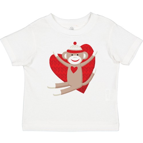 Inktastic Hug Sock Monkey Baby T-Shirt Cute Heart Love Personalize Star ...