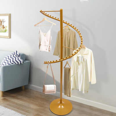Modern Spiral Rotating Clothing Rack, Free Standing Heavy Duty Garment ...