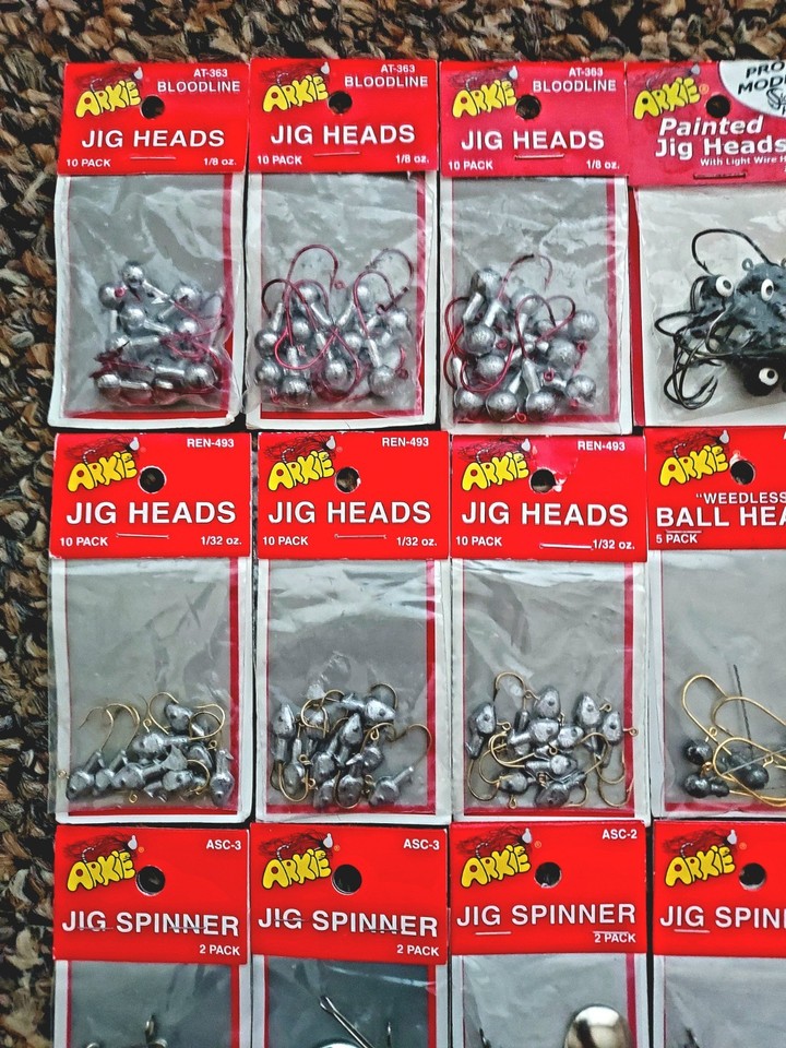 (40) Arkie Jig Heads Jigs Spinners Luck E Strike Crappie Magic Fishing ...