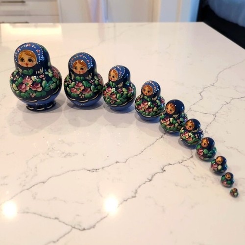 Rare Handmade Matryoshka Babushka Russian Ukrainian Nesting Doll 10 ...