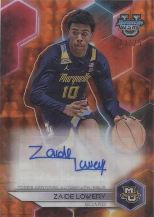 2023-24 Bowman University Best - Best of 2023 Autographs Zaide Lowery # ...