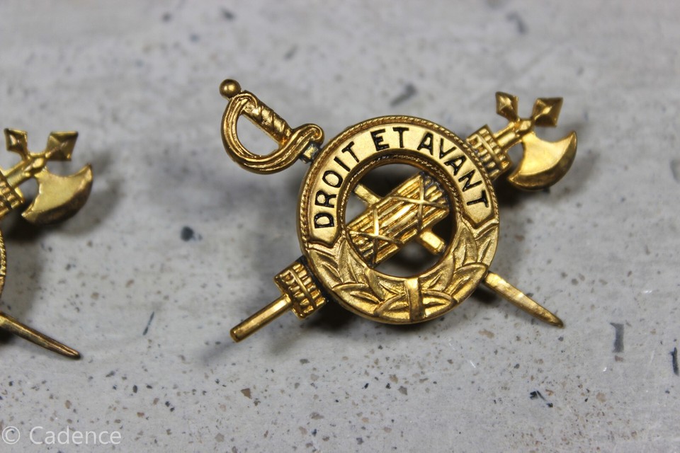 US WW2 Inspector General Officer's Collar Brass Insignia Pin CB Large ...