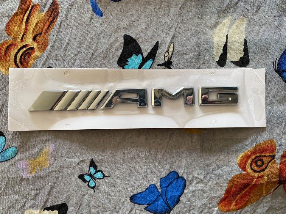 Chrome AMG Letters Trunk Emblem Badge Sticker for Mercedes Benz AMG | eBay
